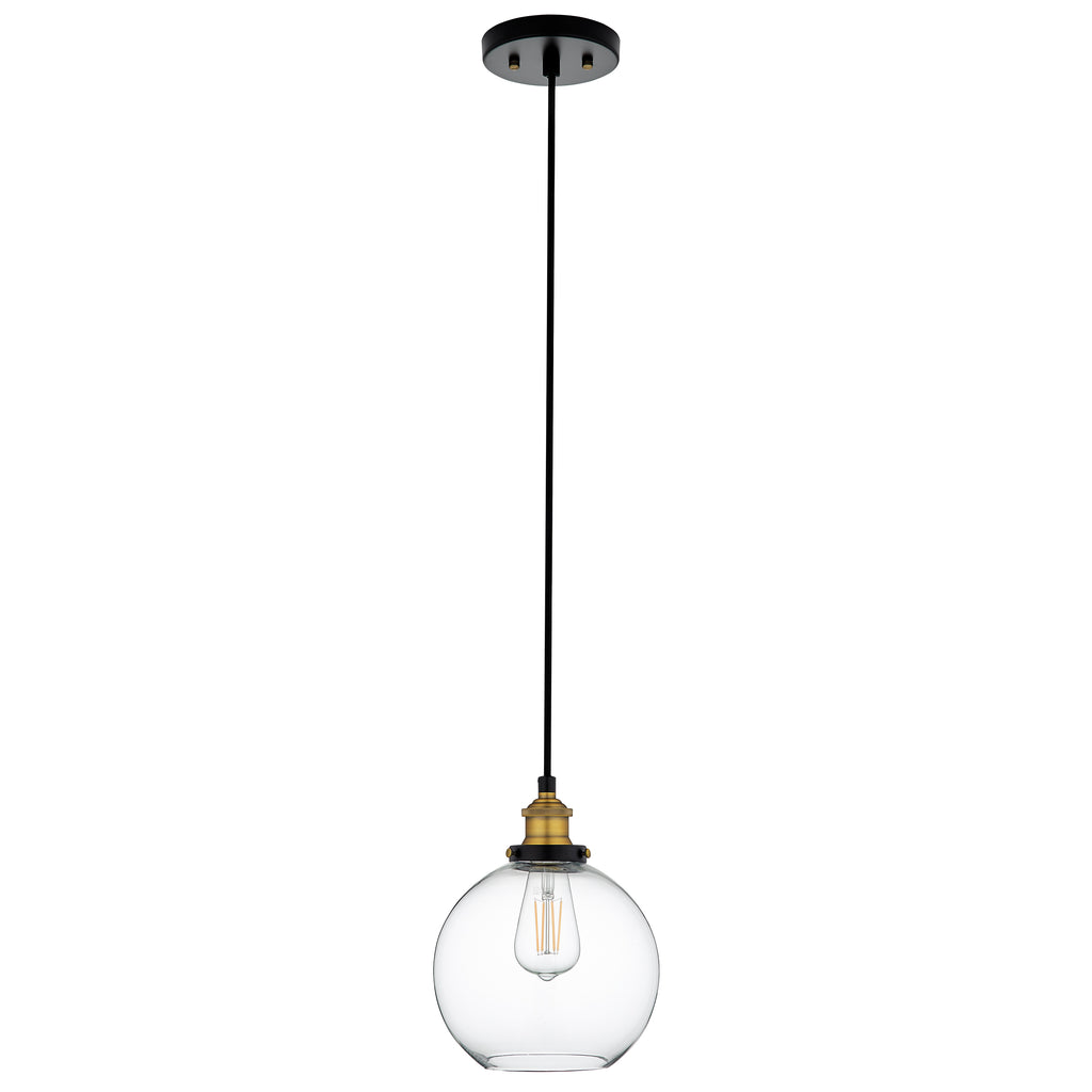 Primo Industrial Factory Pendant Light w/Glass Shade, LED bulb include ...