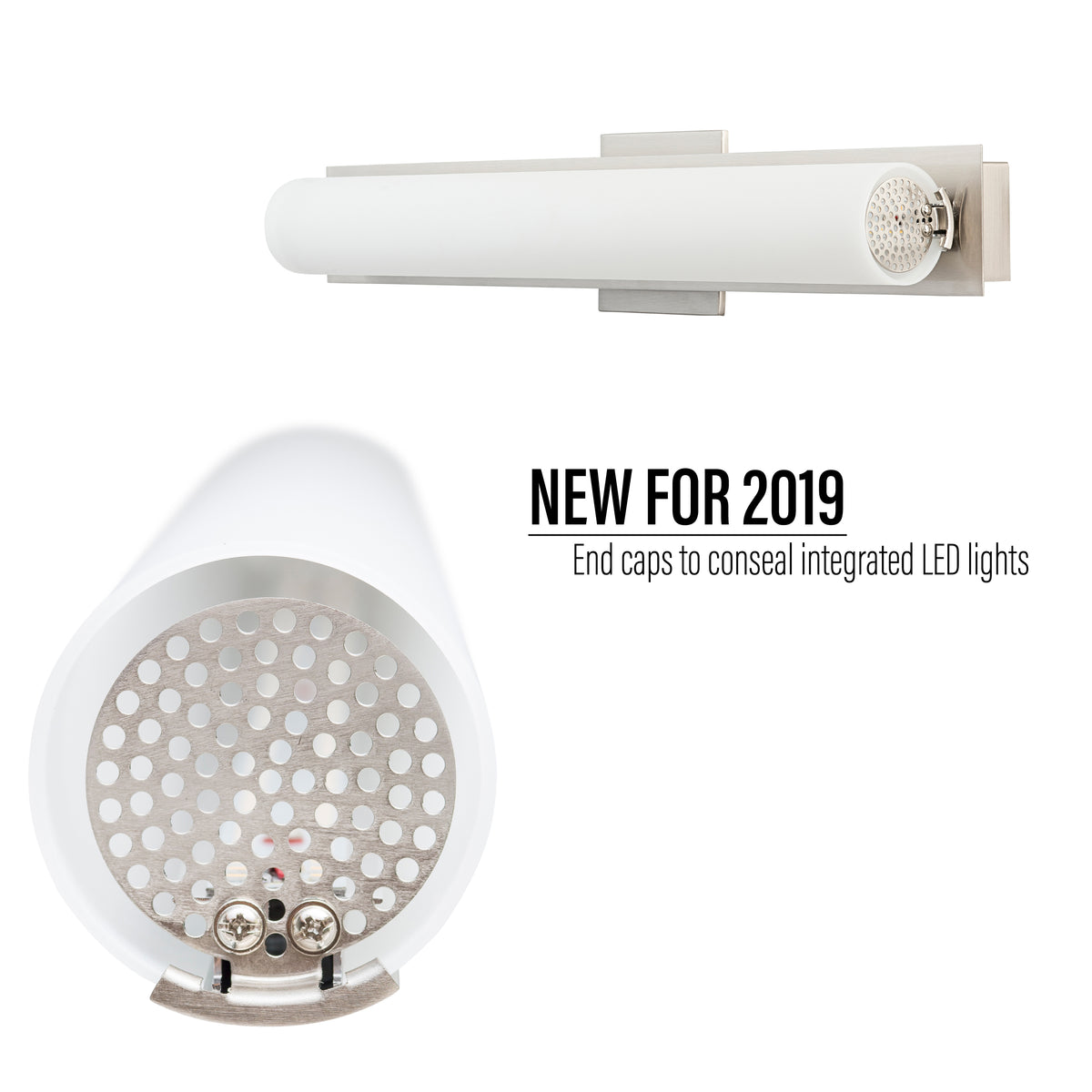 Portico 30 inch LED Bathroom Vanity Light, Integrated LED Light Strip ...