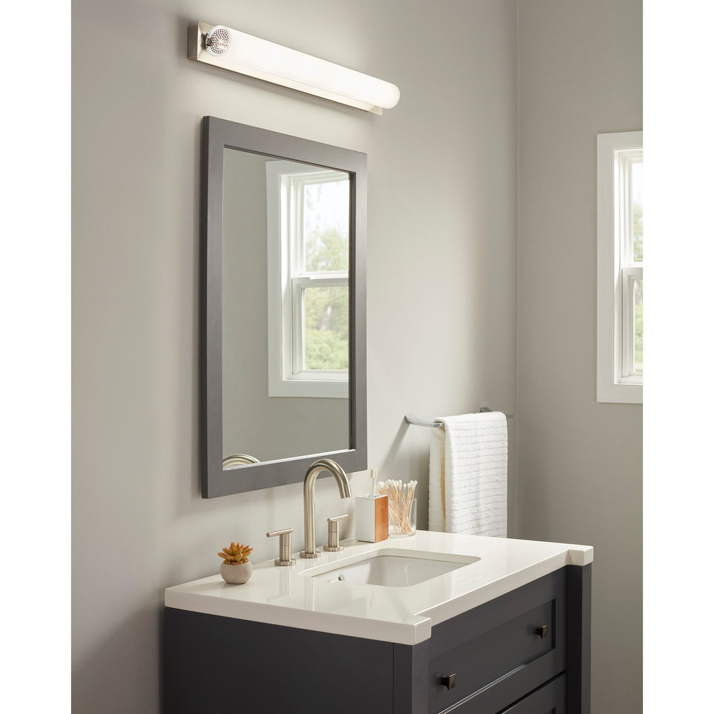 Portico 30 inch LED Bathroom Vanity Light, Integrated LED Light Strip ...
