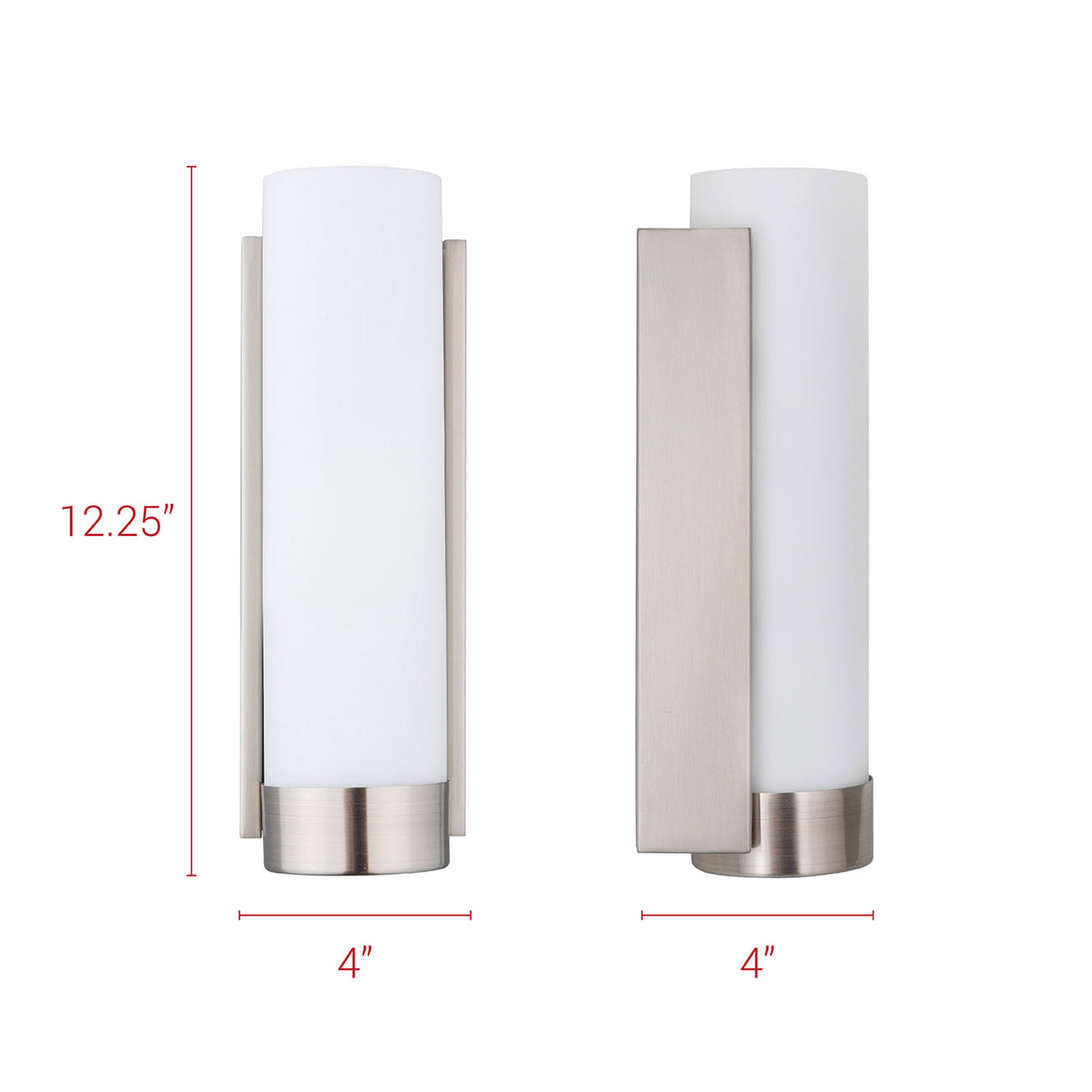 Elina Bathroom Vanity Light w/ Frosted Shade & Linea Lighting | Modern ...